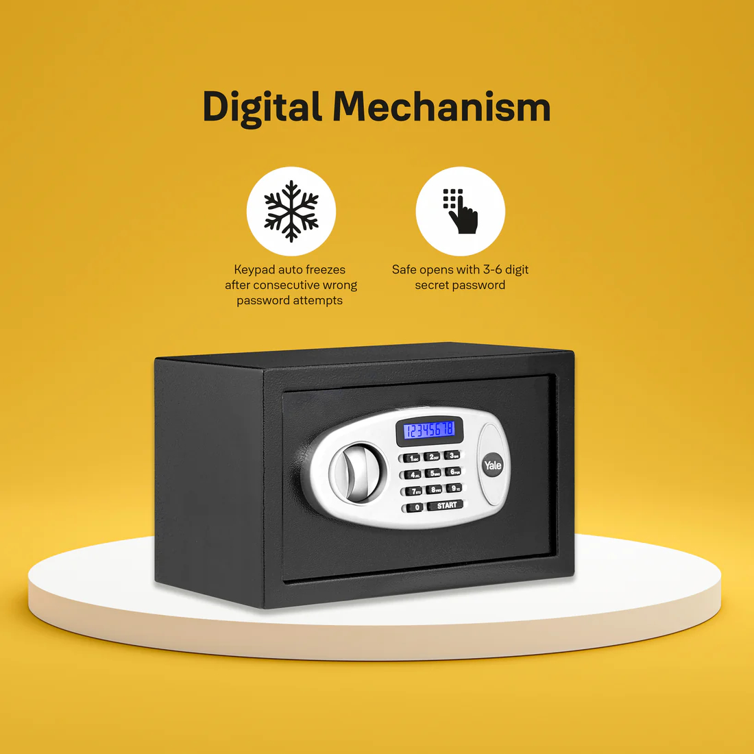 Yale Standard YSS/200/DB2 Digital Home Small Safe (200x310x200mm) (1 ...