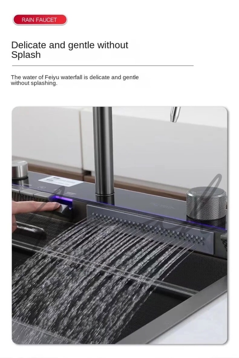 [ARORAH] Ready Stock Piano Key 1 Modern Waterfall Hydropower Kitchen ...