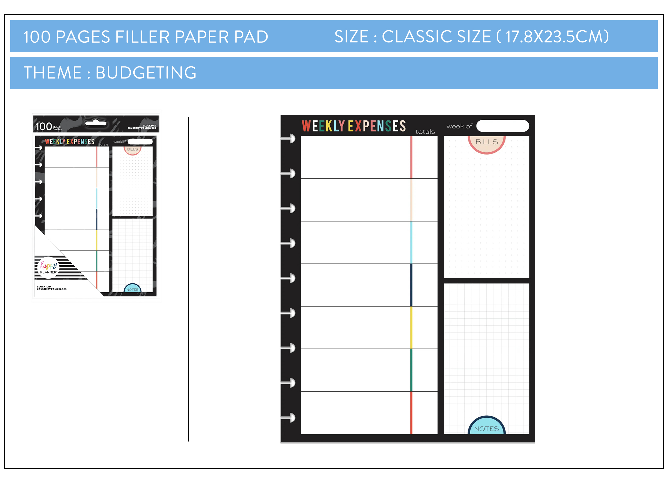 Classic Happy Planner Paper Insert (50/100 pages) | Shopee Singapore