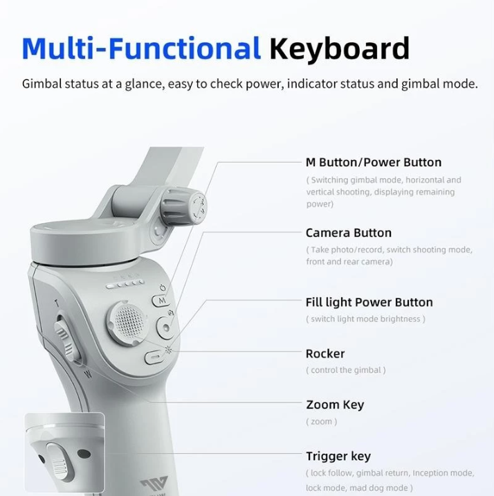 【SG】M01 M02 3-Axis Gimbal Stabilizer Professional Selfie Stick Phone ...