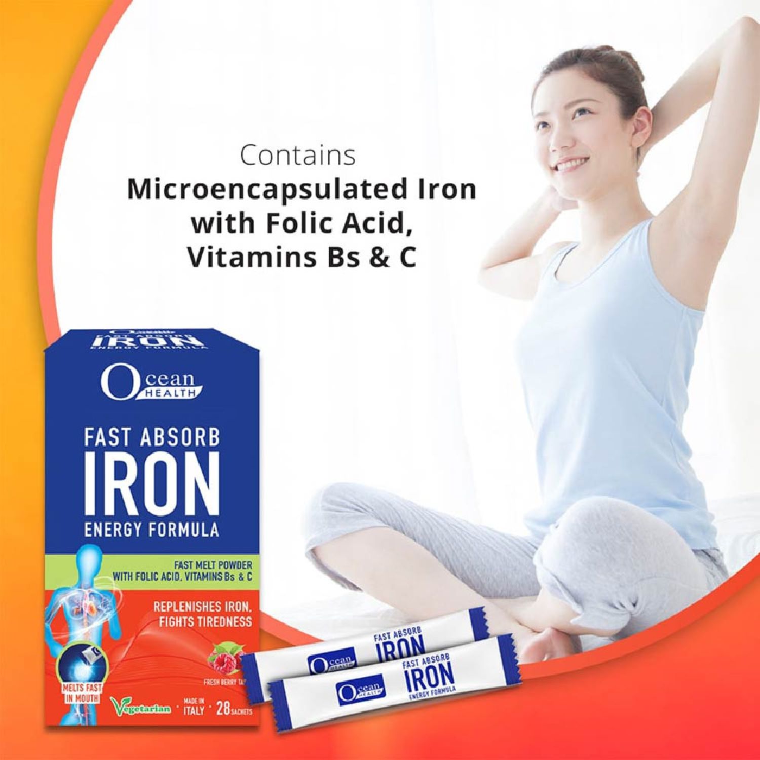 OCEAN HEALTH Iron Energy Formula 28 sac (Expiry: Oct`2025) | Shopee ...