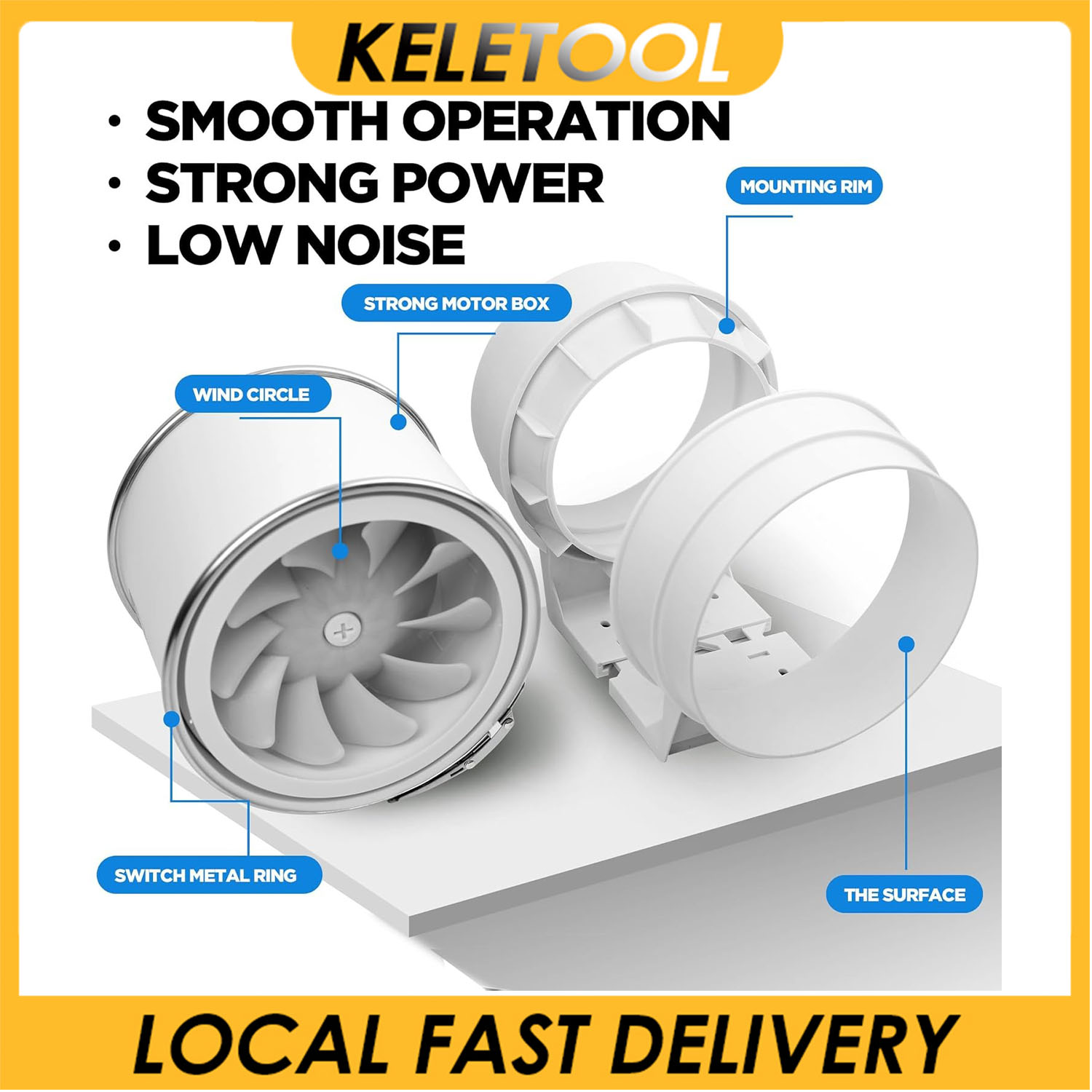 4''6''8'' Powerful Extractor Fan inline Duct Fan Industrial Exhaust ...