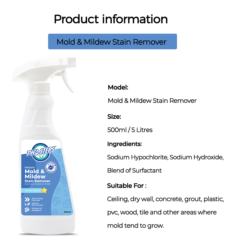 Two Steps Cleaning Mold & Mildew Remover 5 Litre Eco Refill | Shopee ...
