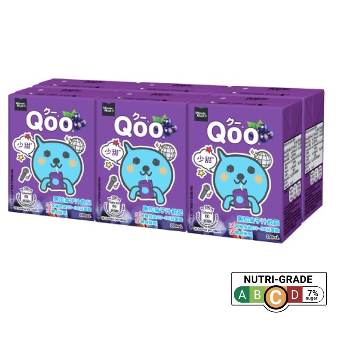Qoo Juice Drink White Grape / Black Currant / Peach / Apple 200ml X 6p ...