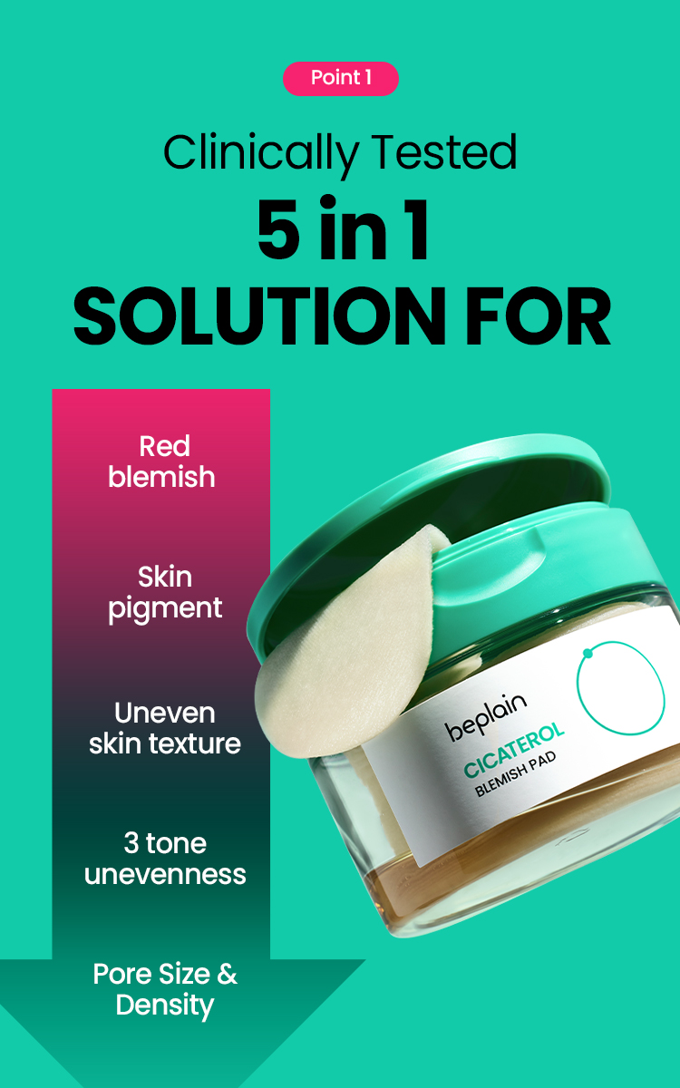 BEPLAIN OFFICIAL CICATEROL BLEMISH TONER PAD 80ea | 80mm Big Size | 3 ...