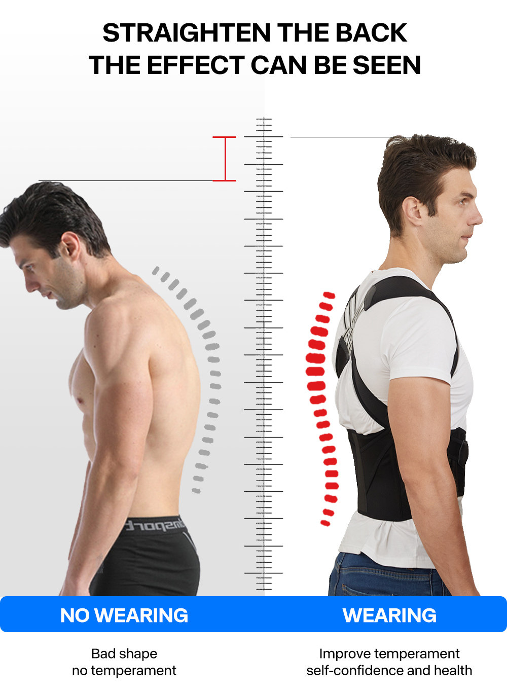 🔥【SG Ready Stock】🔥 Dropshipping Stock Adjustable Back Posture Corrector ...