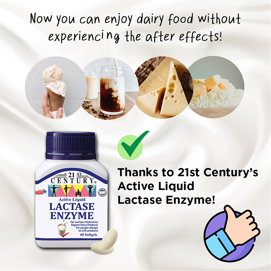 21ST CENTURY Active Liquid Lactase Enzyme 125mg (For Lactose ...