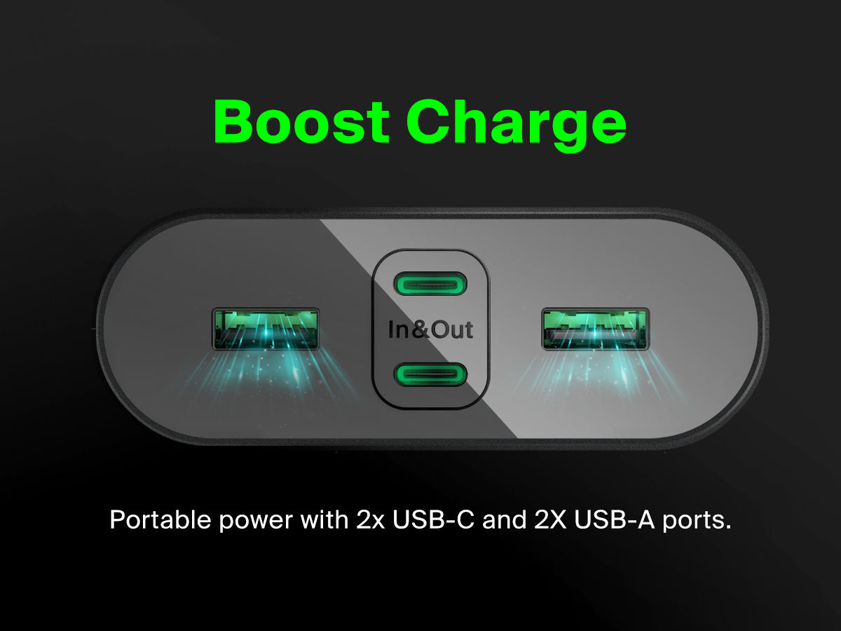 Belkin BPB016btBK BoostCharge 32W PD PPS 4-Port Power Bank 26K (phone ...