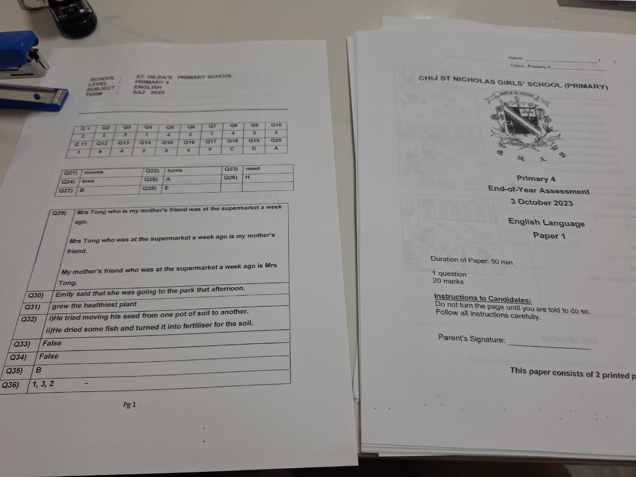 2024 Primary 3 Top School Past Year Exam Papers | P3+SA2 + WA1/2/3 ...