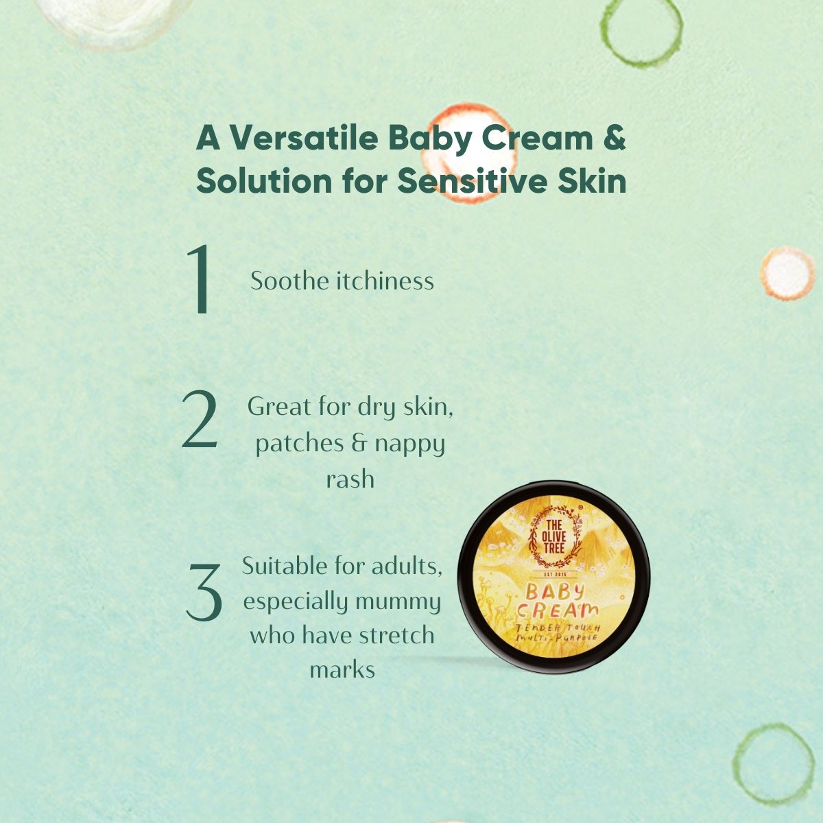 Little Olive Tree Tender Touch Multi-purpose Baby Cream 50g for eczema ...
