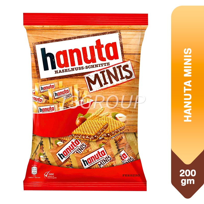 Hanuta Minis Chocolate Wafer Hazelnut Filling (Pack), 200g | Shopee ...