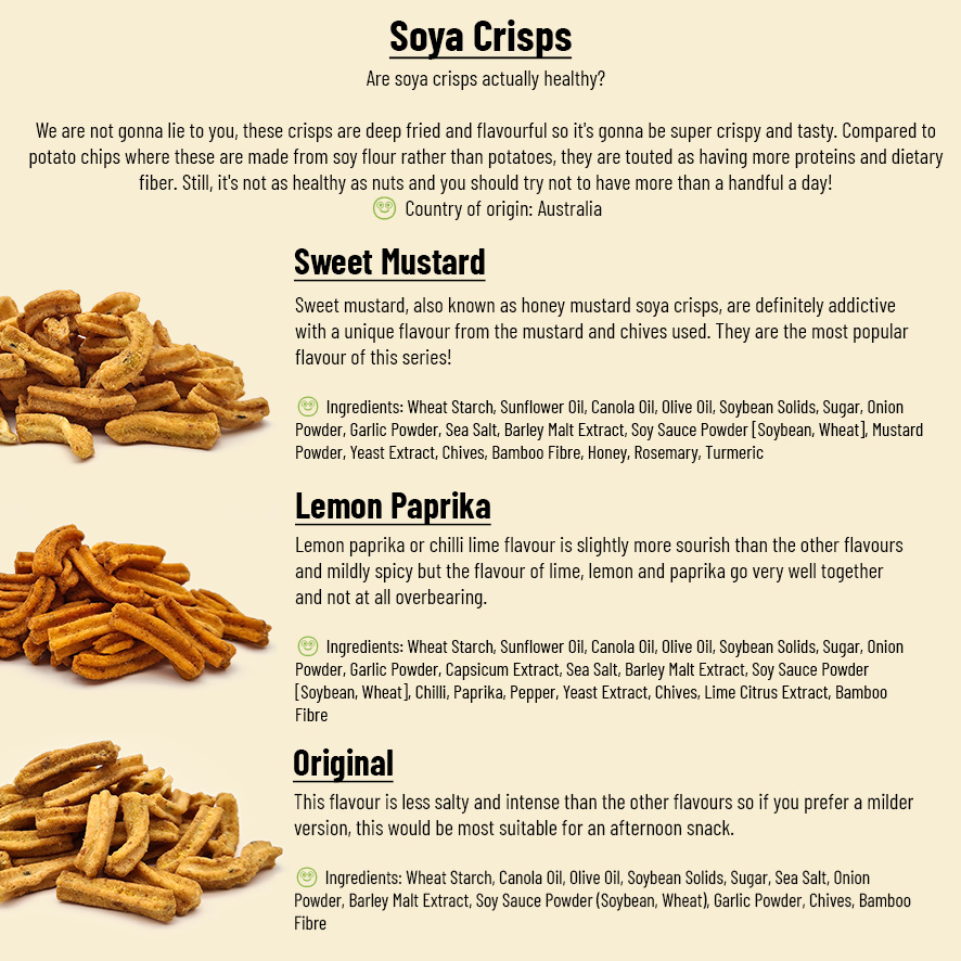 SnackFirst Soya/Soy Crisps from Australia 150g/600g -Sweet Mustard ...