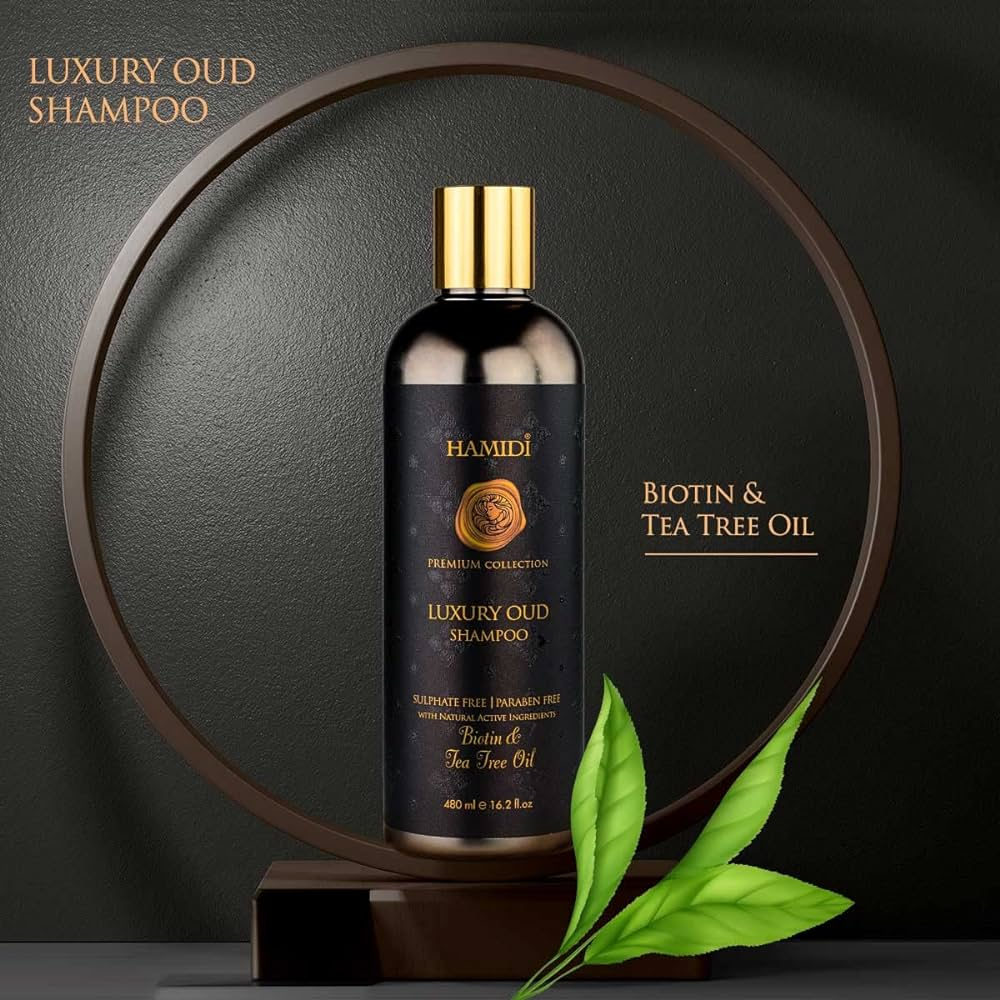 HAMIDI LUXURY OUD SHAMPOO BIOTIN & TEA TREE OIL - 480ML | Shopee Singapore