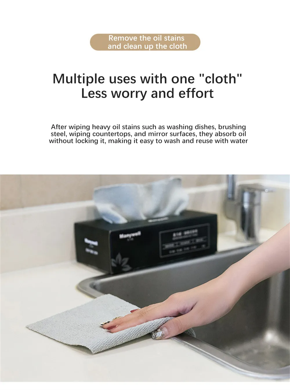 20pcs Microfiber Cloth/ Kitchen Table Cloth/ Reusable Multipurpose ...