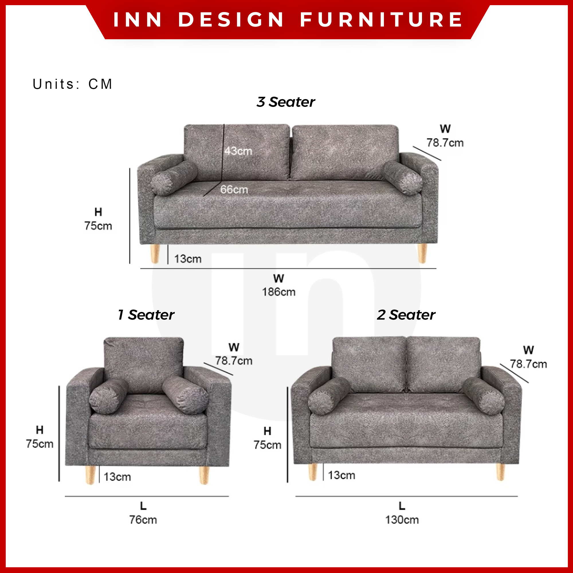 INNDESIGN 3 SEATER ZIG ZAG SPRING VELVET SOFA / /Fabric /Velvet Sofa ...