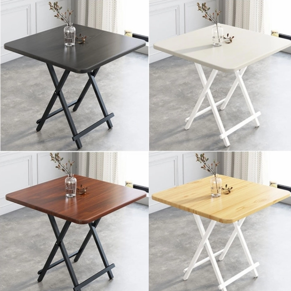 Folding Table Dining Table No Assembly Required Space Saving Side ...