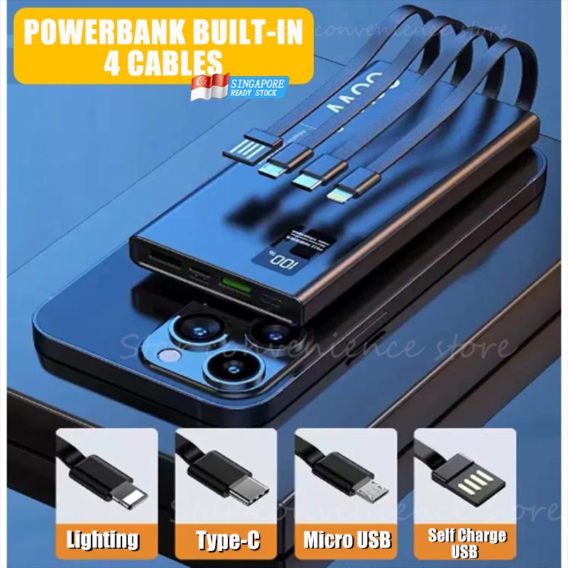 ⭐🇸🇬 READY STOCK 66W Super Fast Charging Power Bank 30000Mah Powerbank ...