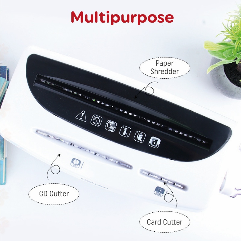 Deli Mini Hand Cranked Manual Shredder for Paper, CD & Cards Model 9935 ...