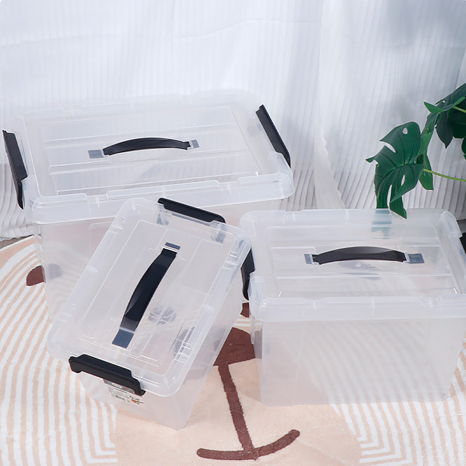 【SG】ISIYINER Transparent Storage Box / Stackable Box Storage Container ...