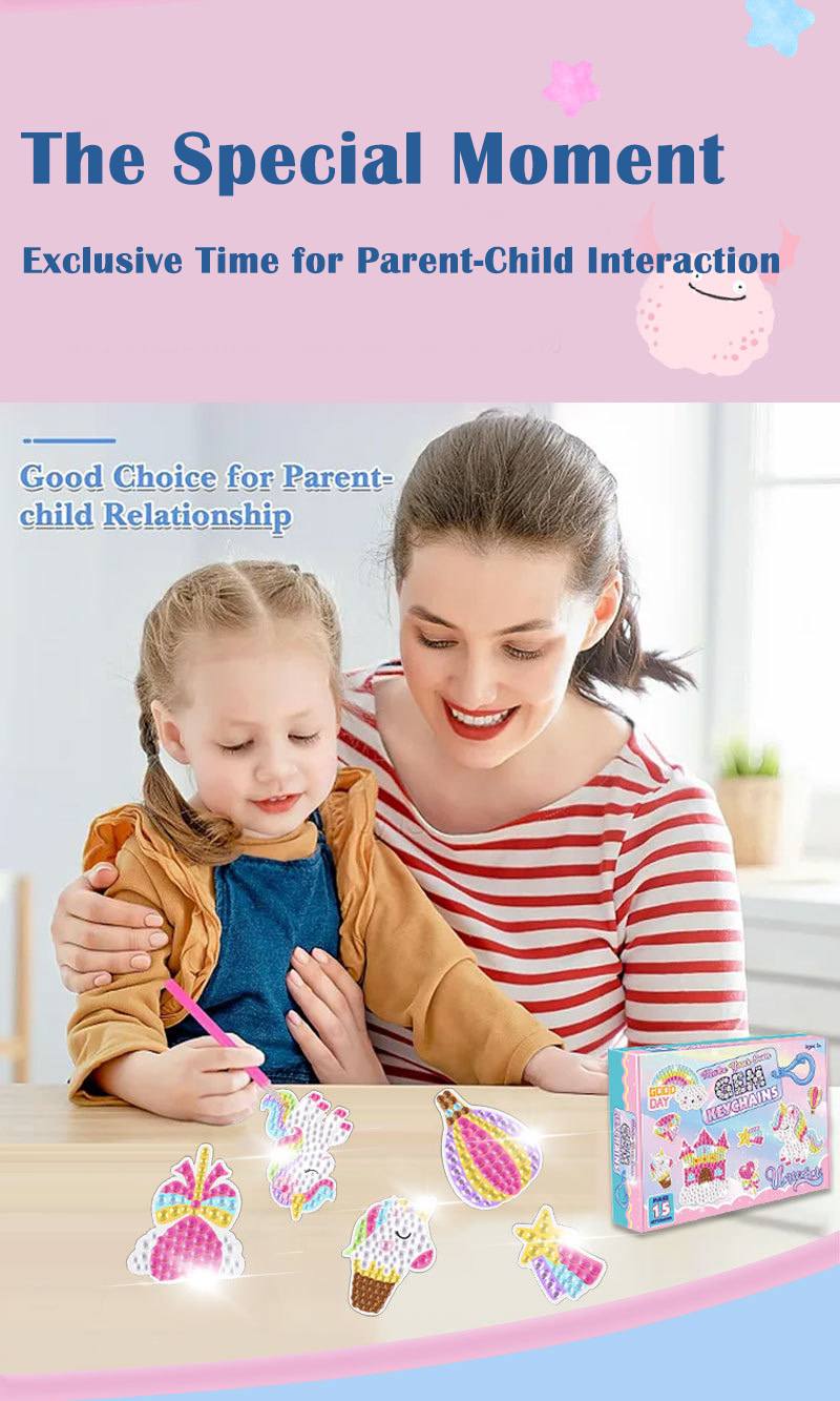 【15pcs】DIY GEM Keychains set, Diamond Art Pendant Kits, Handmade Mosaic ...