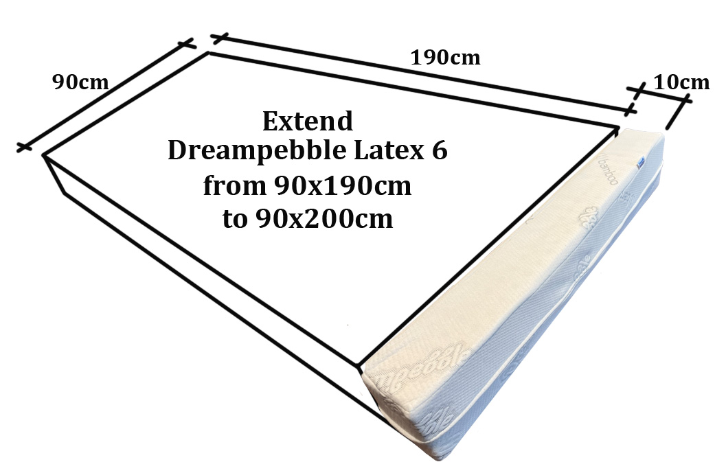 Latex Block for Mattress Extension - Extension for local single size to ...