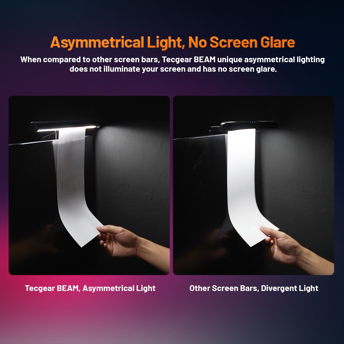 [SG] Tecgear Beam Monitor Light Bar with RGB Light, Reading Desk Lamp ...