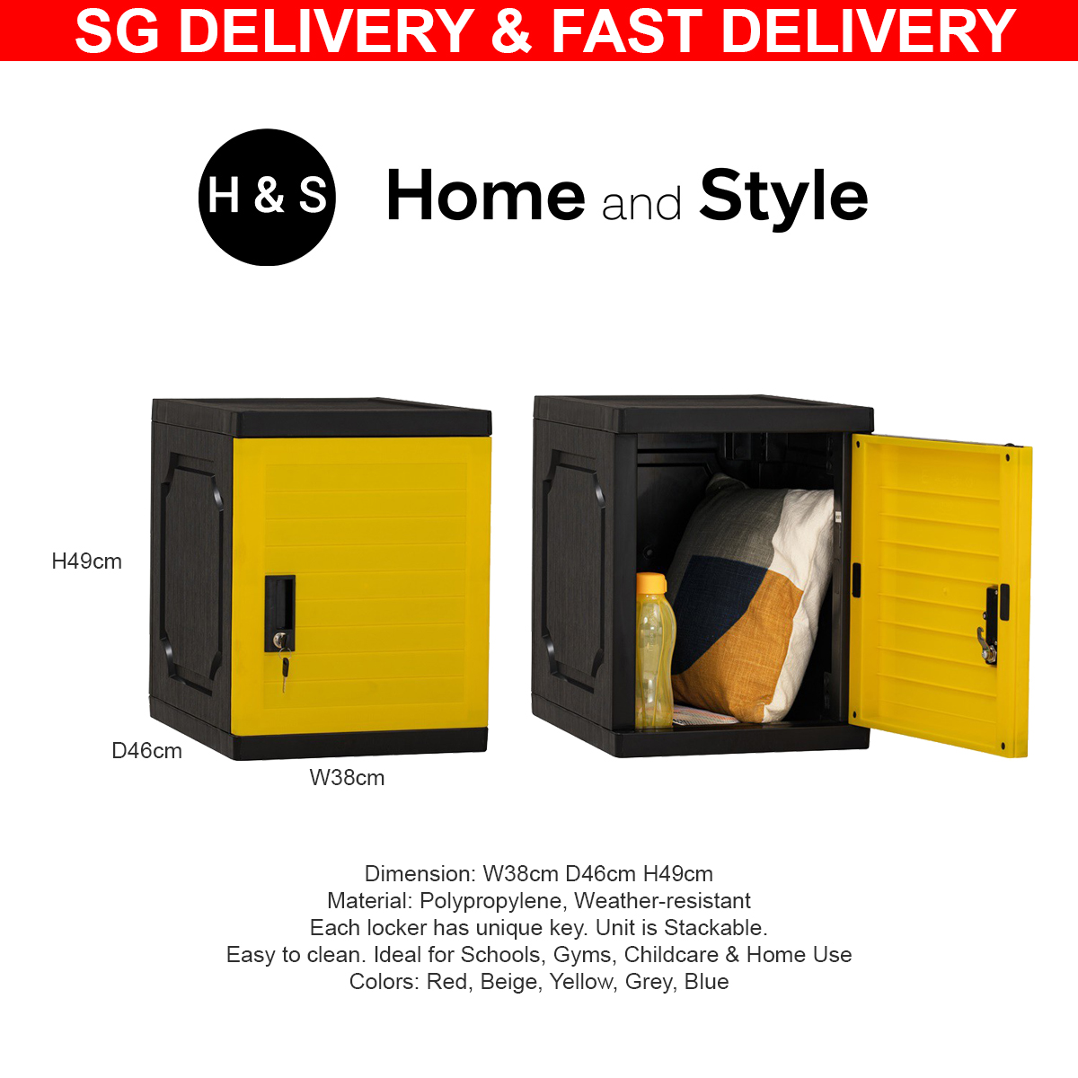 [SG Seller] Quality Stackable Plastic Locker with Lock. Parcel Locker ...