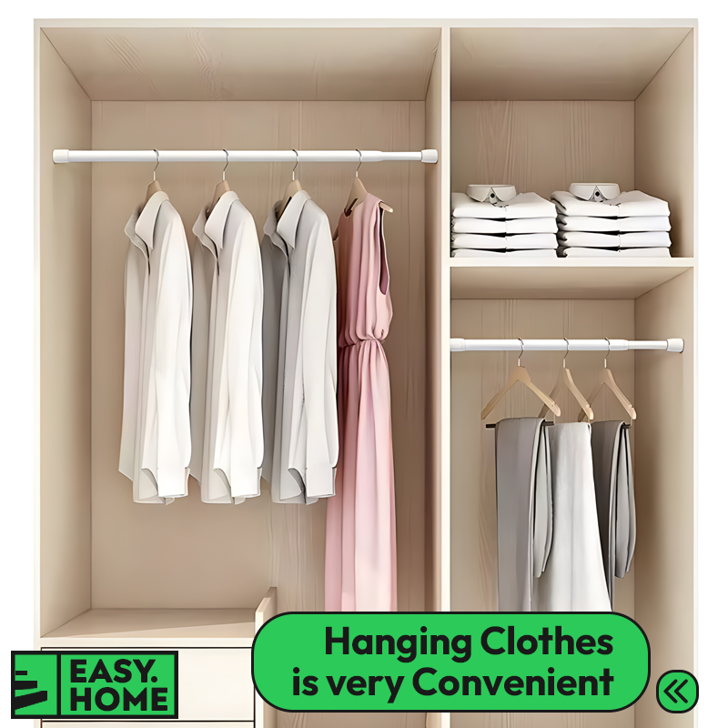 【SG Stock】 Stainless Steel Round Adjustable Extendable Curtain Rod ...