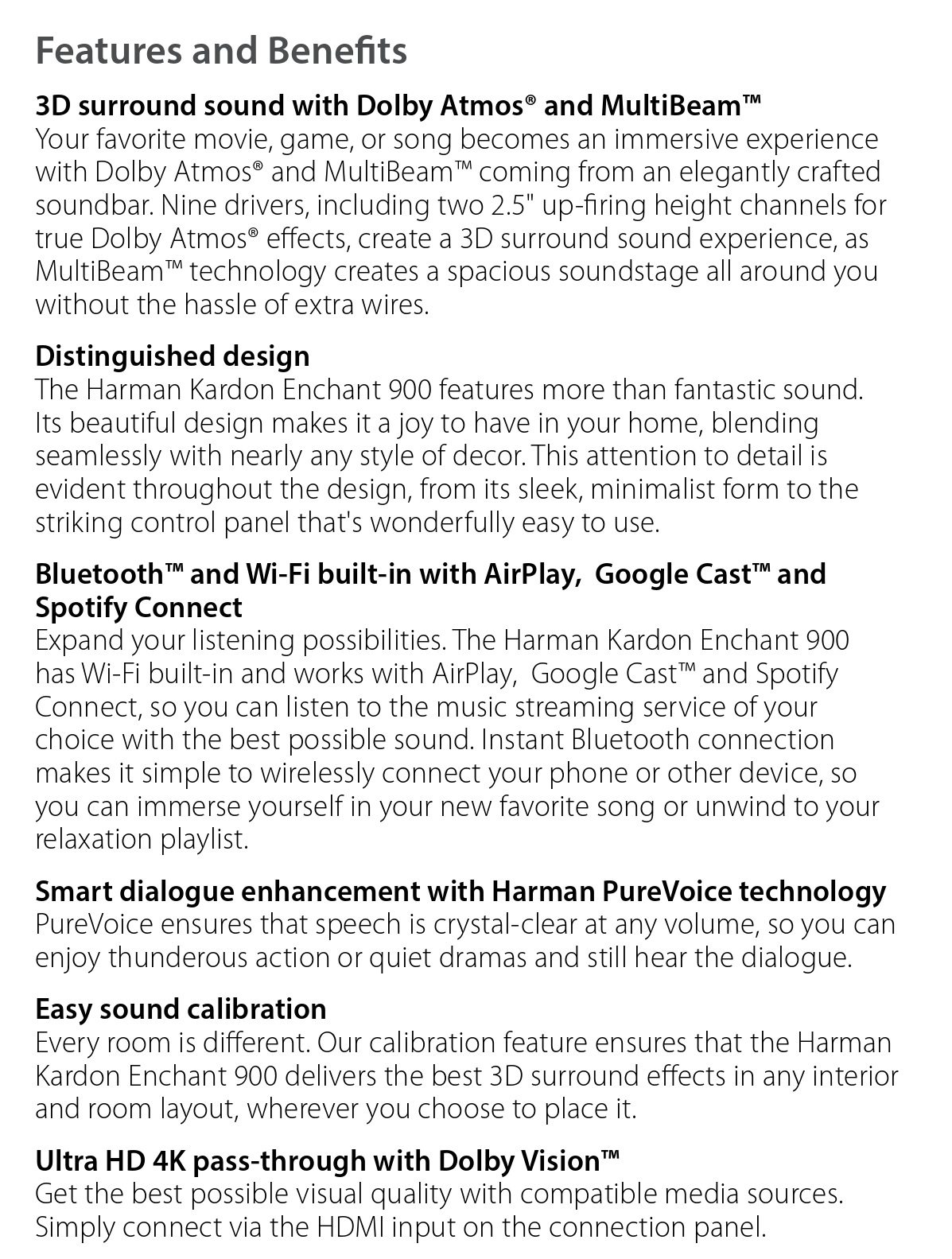 Harman Kardon Enchant 900 all-in-one soundbar with 3D spatial sound ...
