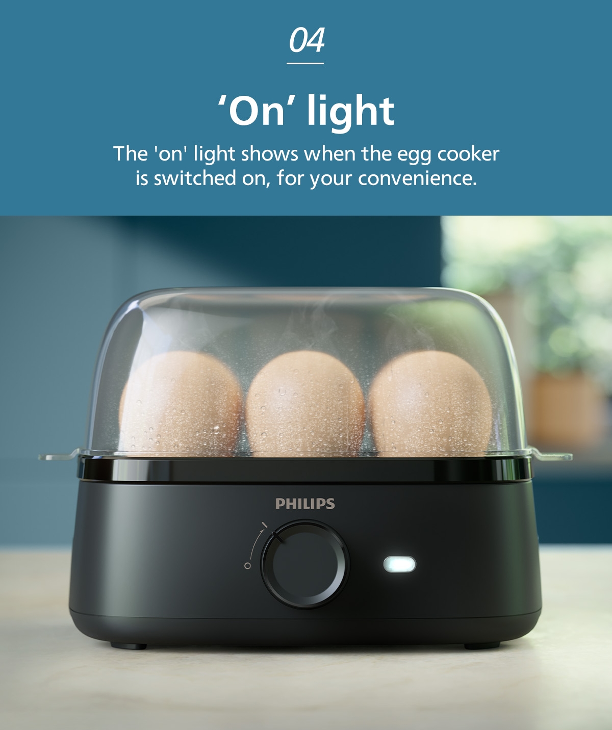 (NEW) PHILIPS Electric Egg Cooker 3000 Series HD9137/91, 400W, Poached ...