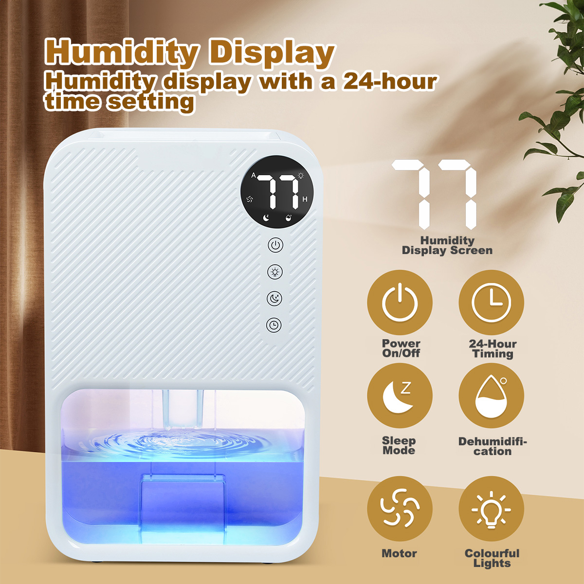 iFan Electric Mini Dehumidifier, Portable Dehumidifier, Mini ...