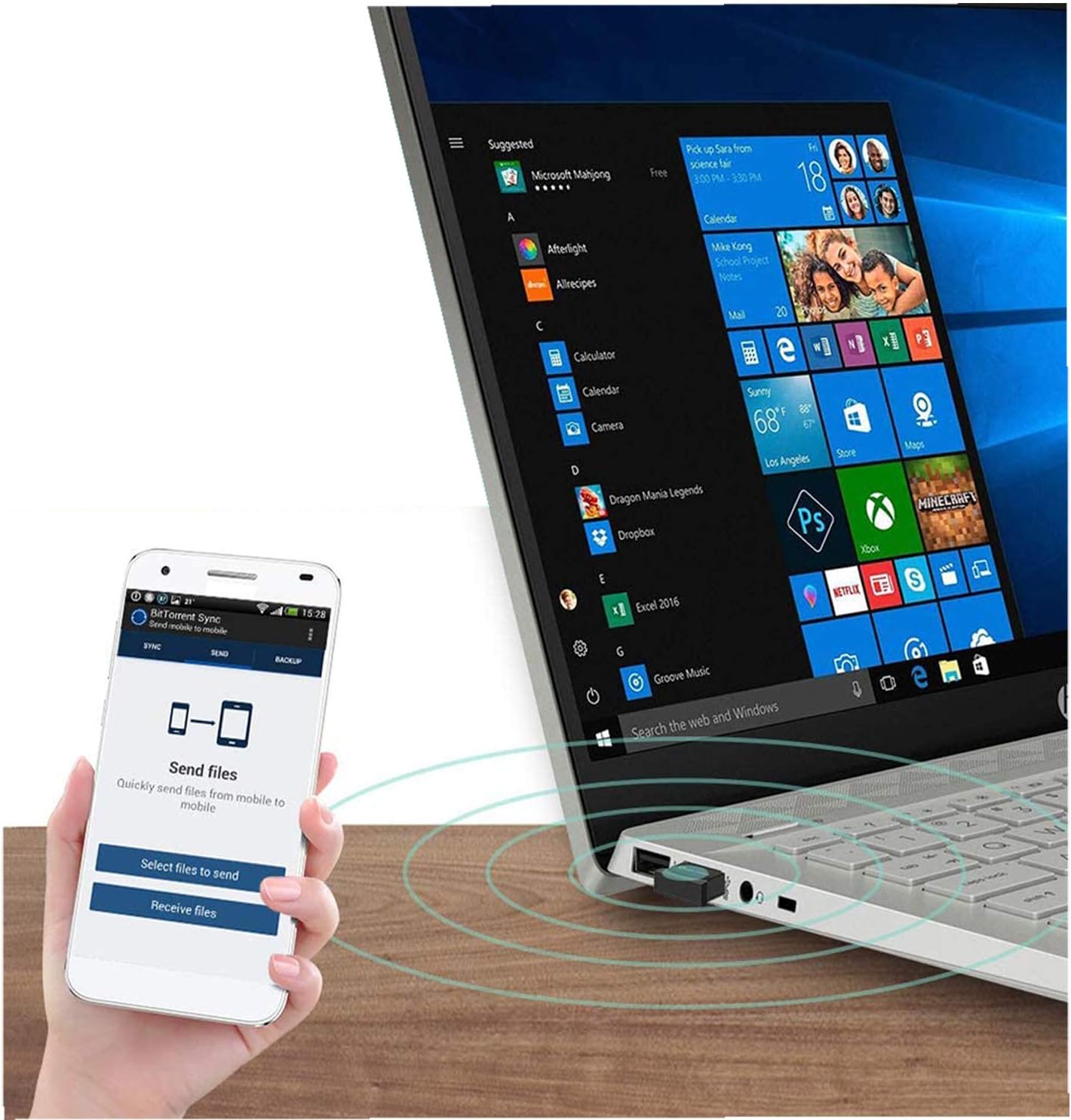 7-STAR* USB Bluetooth 5.0 Adapter Wireless Bluetooth Transmitter Receiver 20M - USB-UB500 ...
