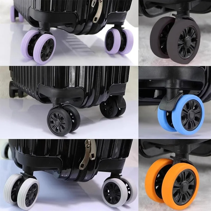 【HM】SG Stock Luggage Silicone Wheel Roller Protector Travel Trolley ...