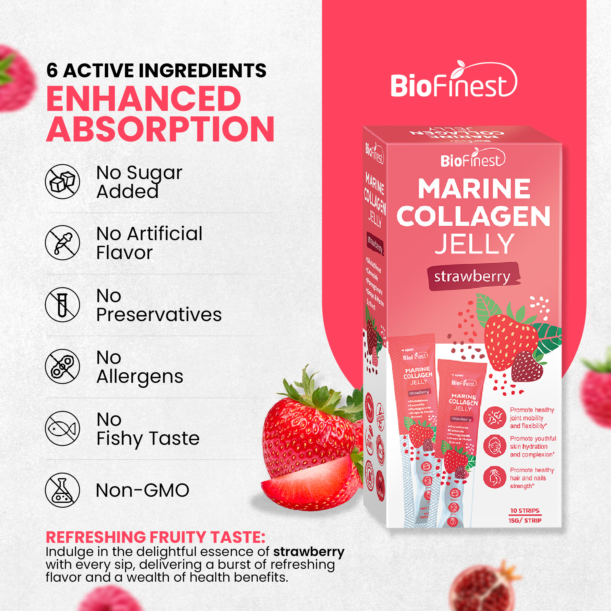 Biofinest Marine Collagen Jelly Supplement - Glutathione Ceramide ...