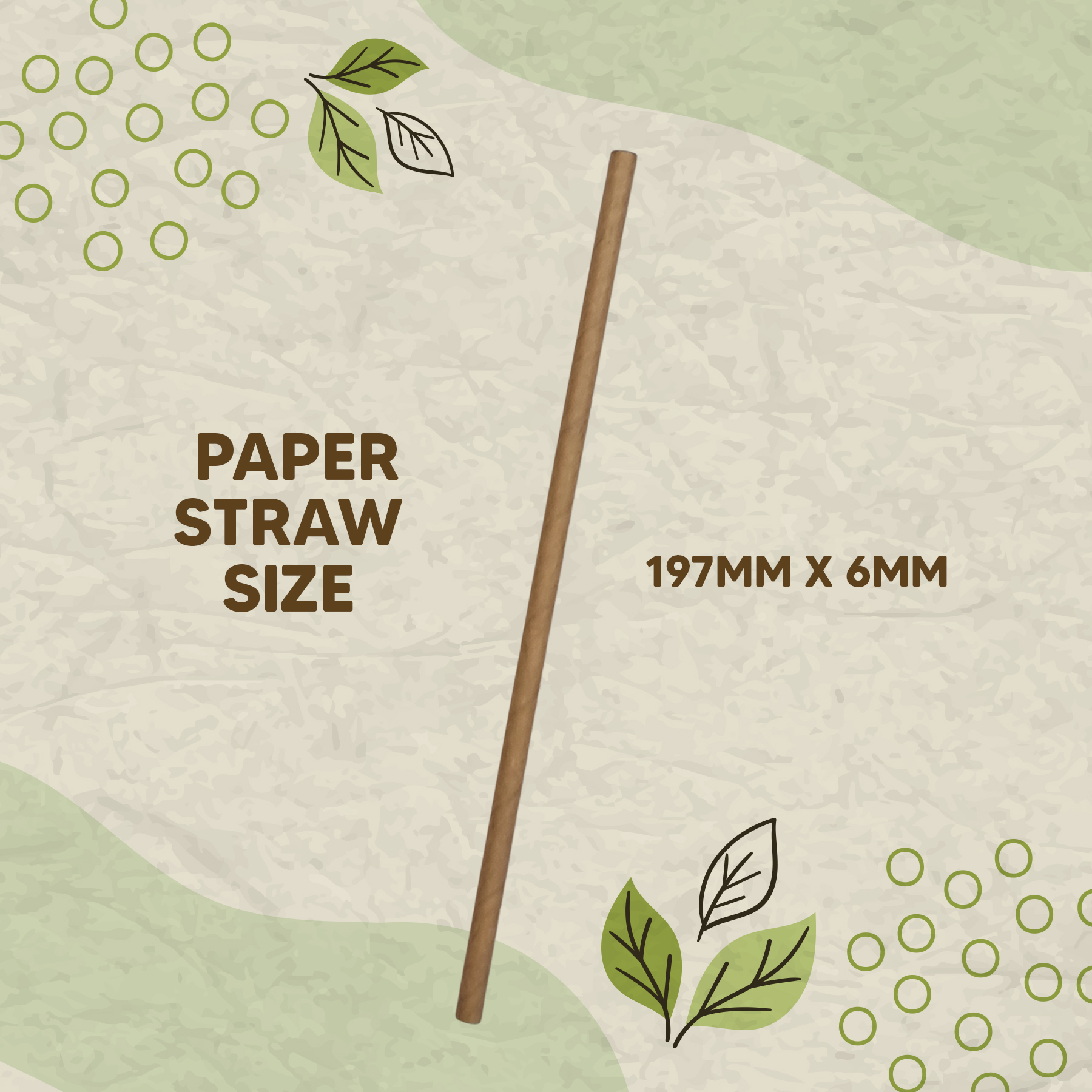 LavaEco Biodegradable Paper Straws 100 PCS Disposable Eco-Friendly ...