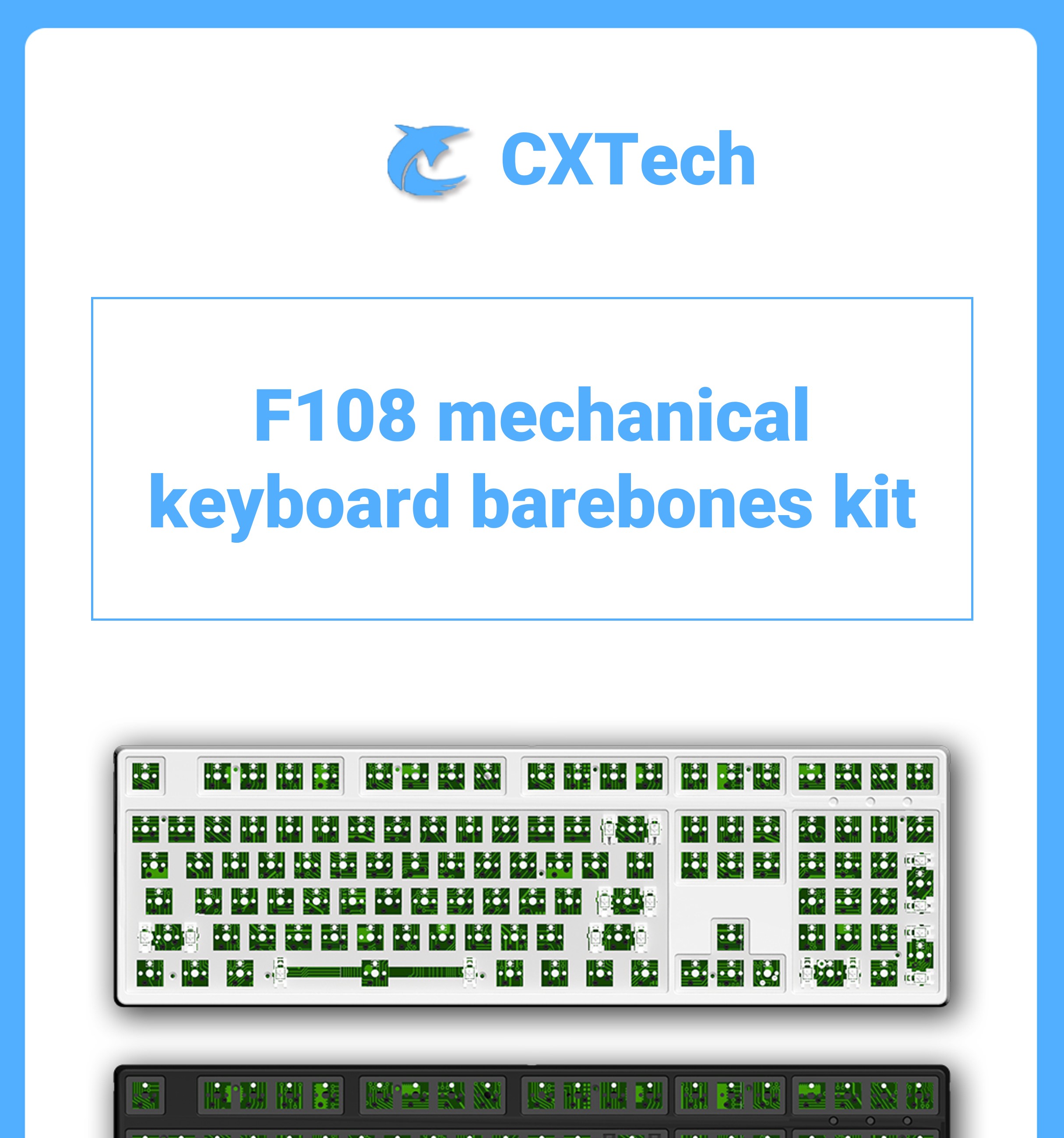 CXTech F108 108-key Full Size Keyboard Barebones Kit | Shopee Singapore