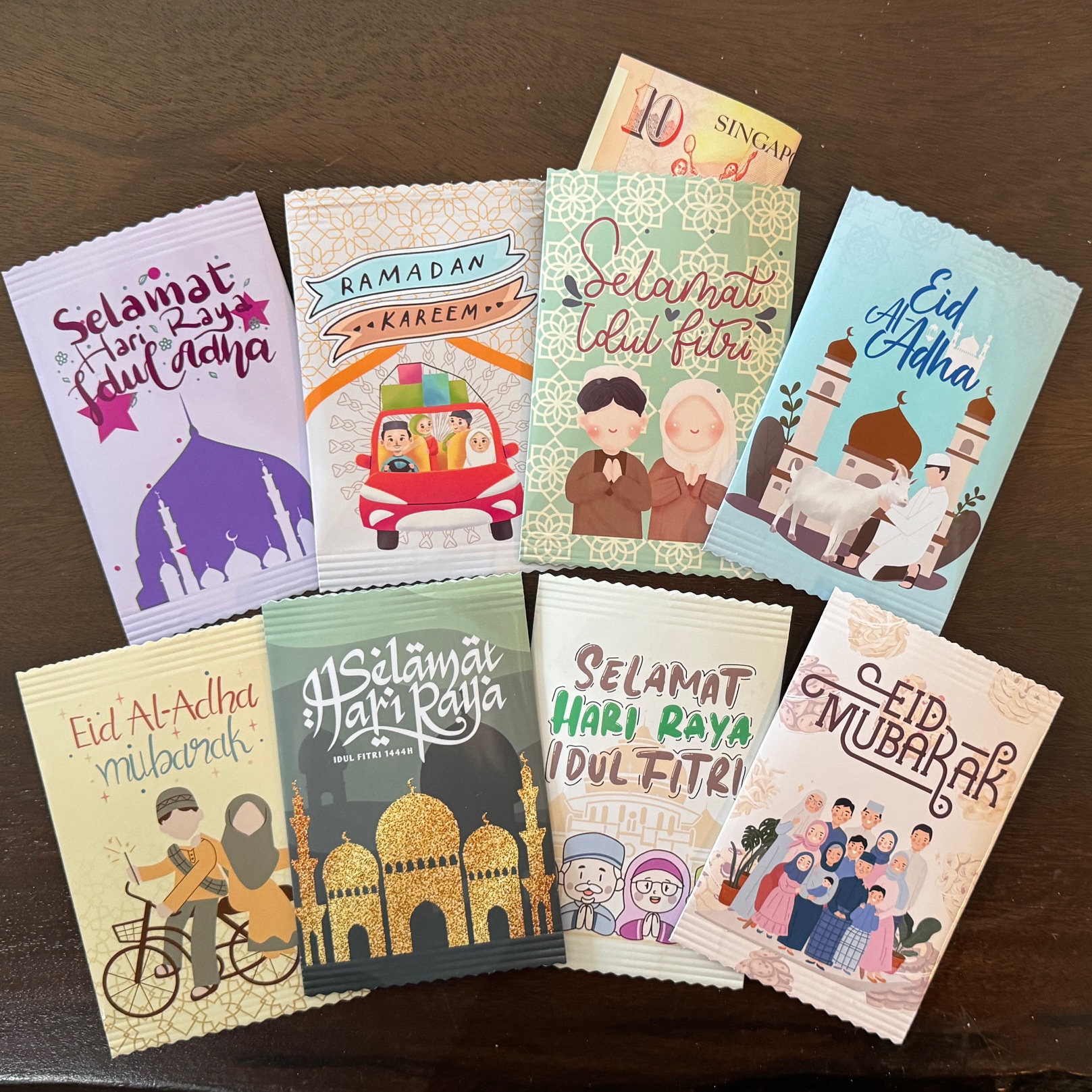 [8pcs/Pack] Mini Hari Raya Money Envelope Chip Bag | Sampul Raya | Eid ...