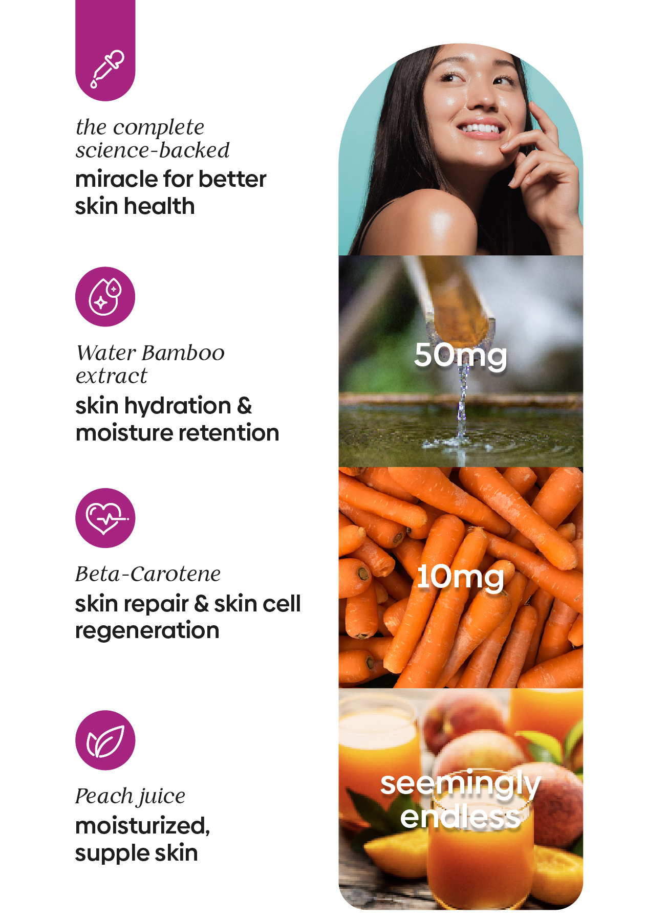 Purest Co Marine Collagen Peptides - Peach (Skin, Hair & Nail Vitality ...