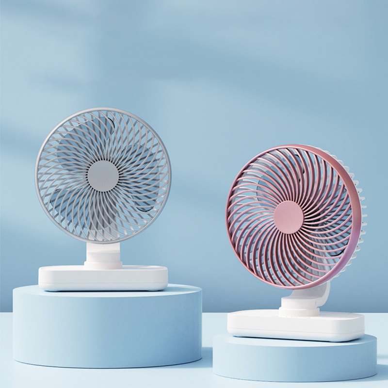 Wireless Auto Rotatable Table Fan Rechargeable Desk Mini Fan Laptop ...