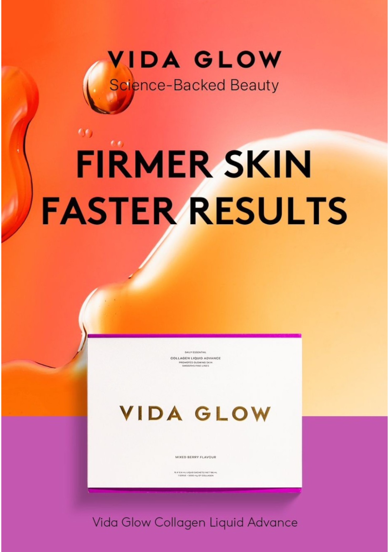 【Authentic & Ready Stock】 Vida Glow Collagen Liquid Advance 15 Sachets ...