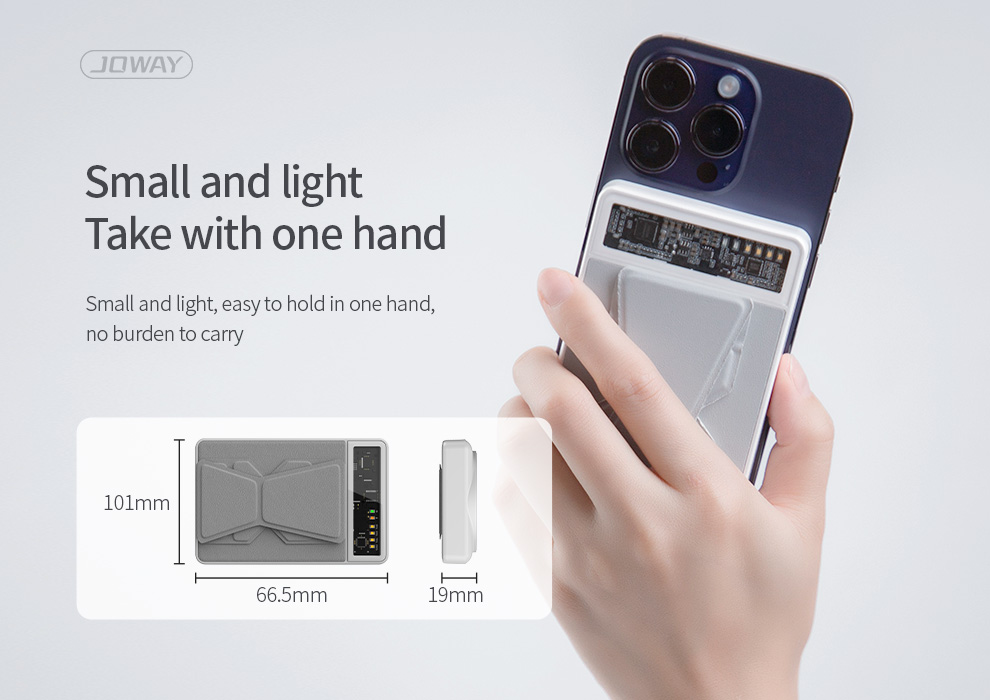 JOWAY 10000mAh Magnetic Wireless Power Bank PD 20W Power Delivery Fast ...