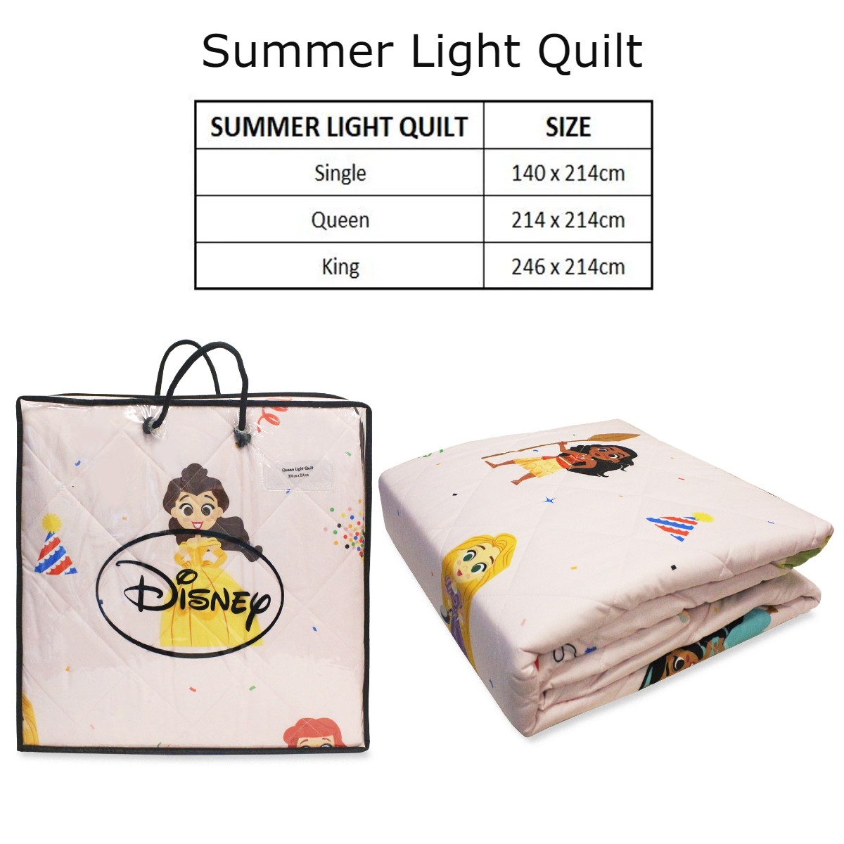 Disney Princess Bedsheet / Fitted Sheet Set / Summer Light Quilt, 900 ...