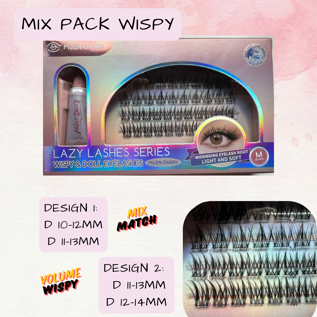 Mlen Diary Mix pack wispy DIY Lash | Shopee Singapore
