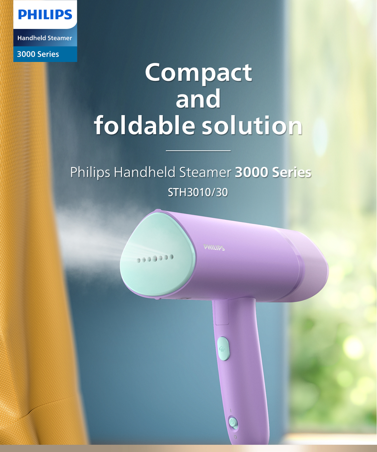 PHILIPS 3000 Series Handheld Garment Steamer - STH3010/30, Compact ...