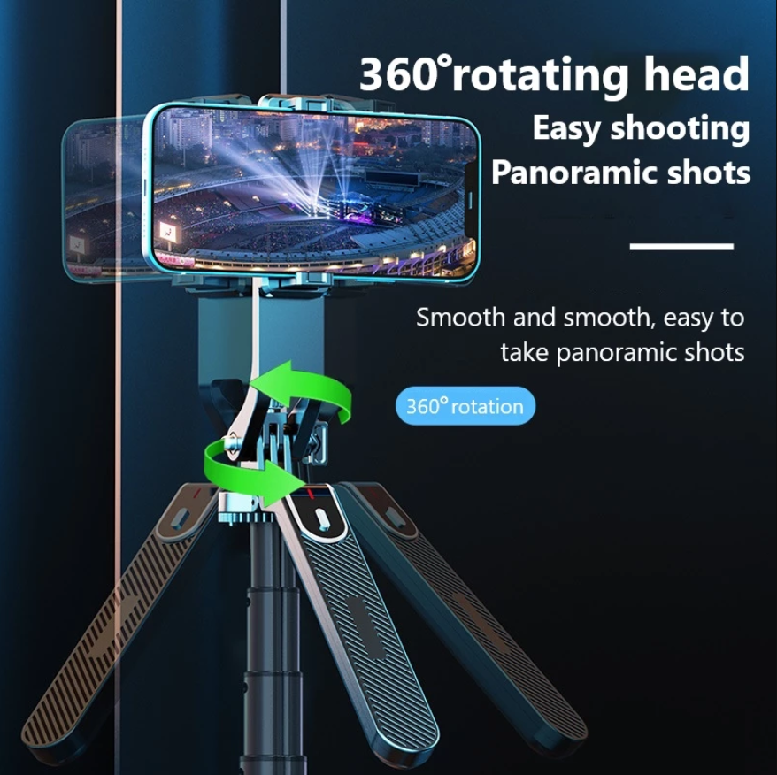 P185 P195 1.8m Selfie Stick Quadruped Stand For Phone With Remote ...