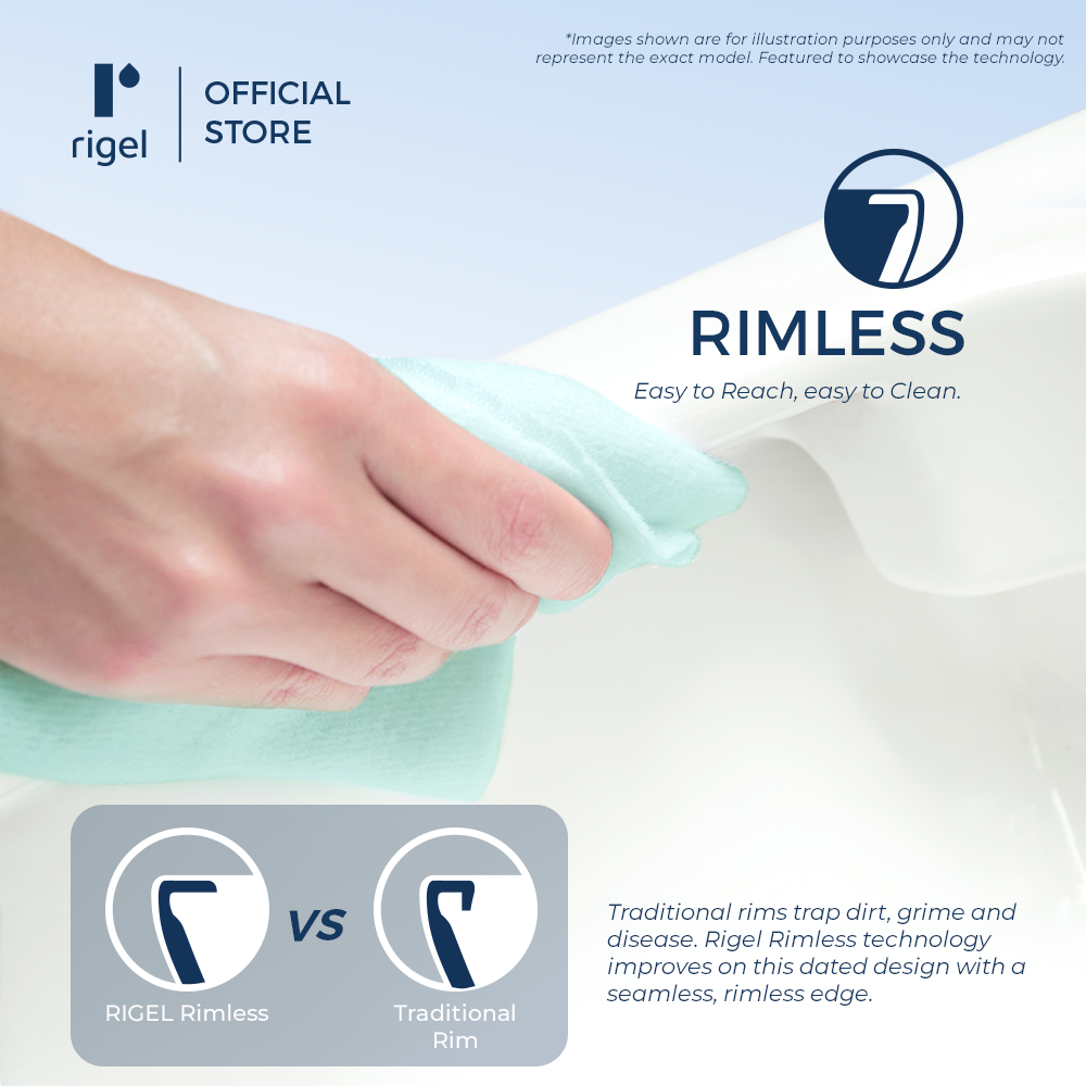 RIGEL Rimless Toilet Bowl WC9030FA-HKM Gallant | Shopee Singapore