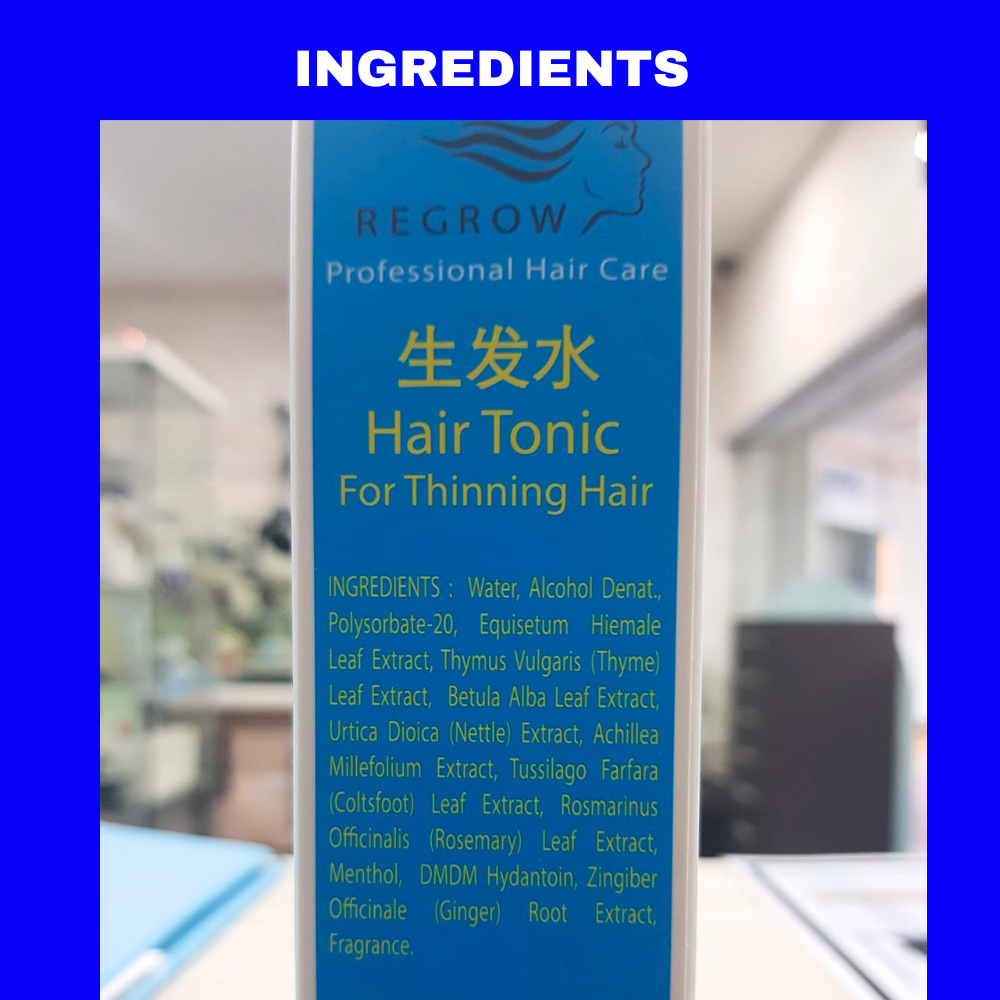 Regrow Hair Growth Tonic | Hair Loss Treatment Spray (120ml) | Shopee ...