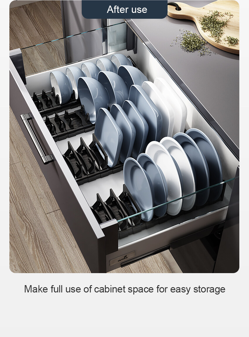 【SG stock】Bowl Rack Adjustable Plate Organiser Dish Rack Bowl Holder ...