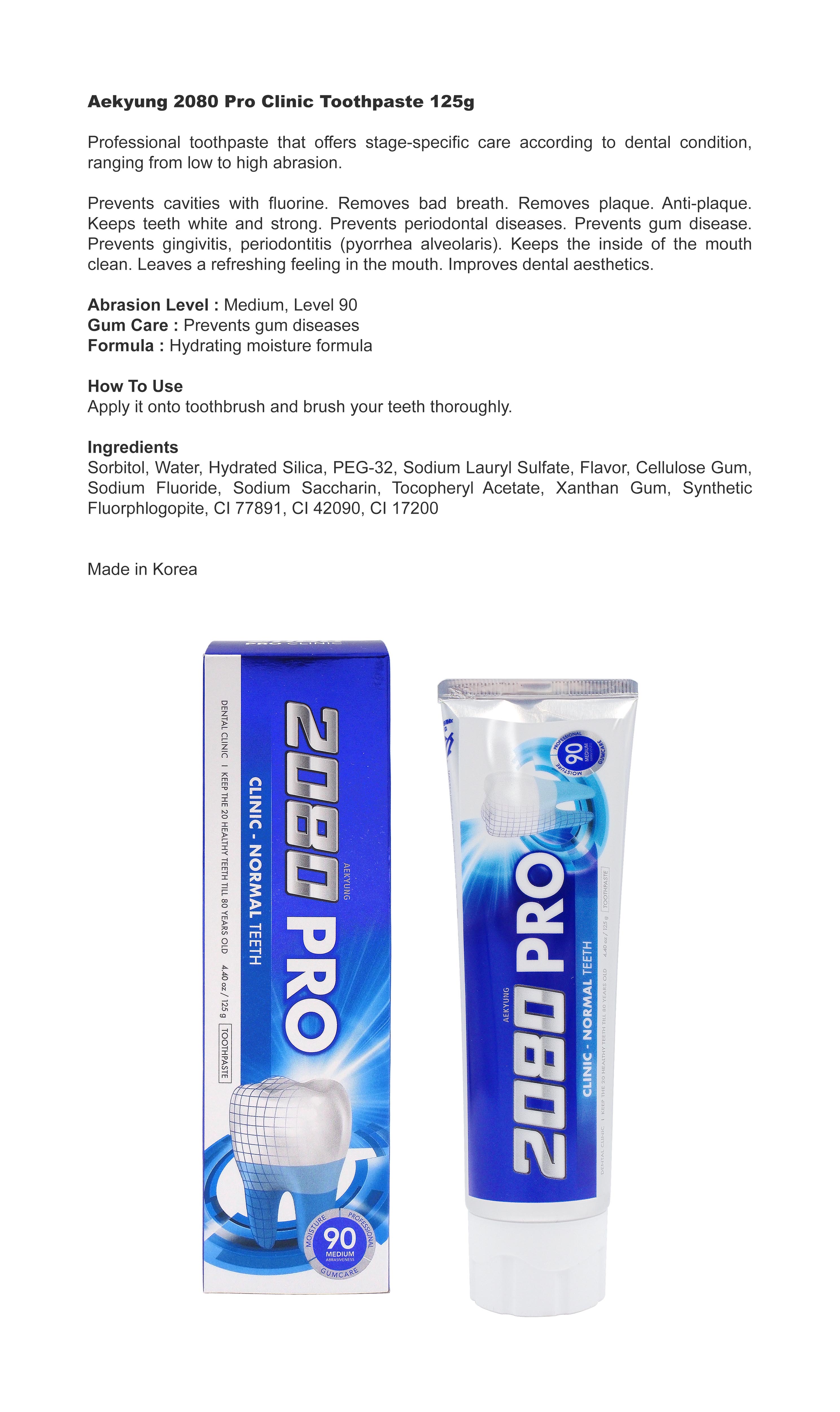 [BUNDLE OF 3] Aekyung 2080 Toothpaste (Pro Clinic, Pro Max, Pro Mild ...
