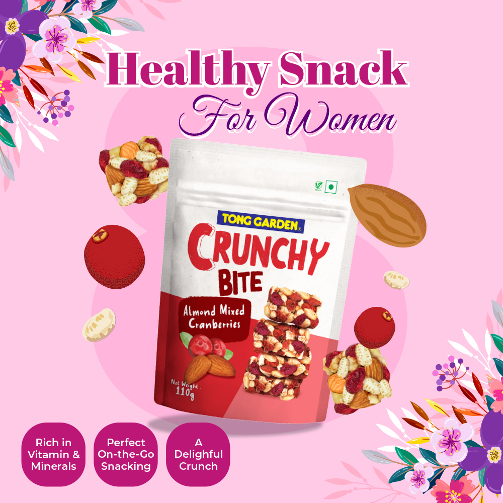 Tong Garden Crunchy Bite Almond Mixed Cranberries 110g (Bundle of 2 ...